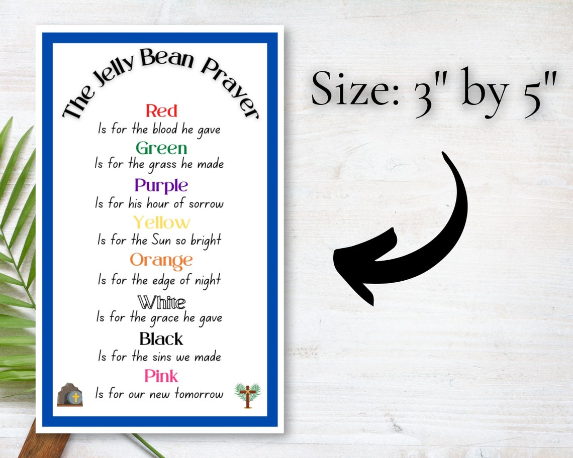 Printable Jelly Bean Prayer Card | Easter Jelly Bean Prayer Card ...