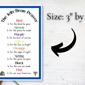 Printable Jelly Bean Prayer Card | Easter Jelly Bean Prayer Card ...