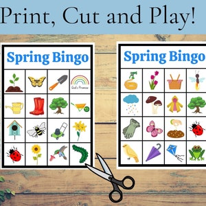 Printable Spring Bingo Game | Children's Spring Bingo Game | Classroom ...