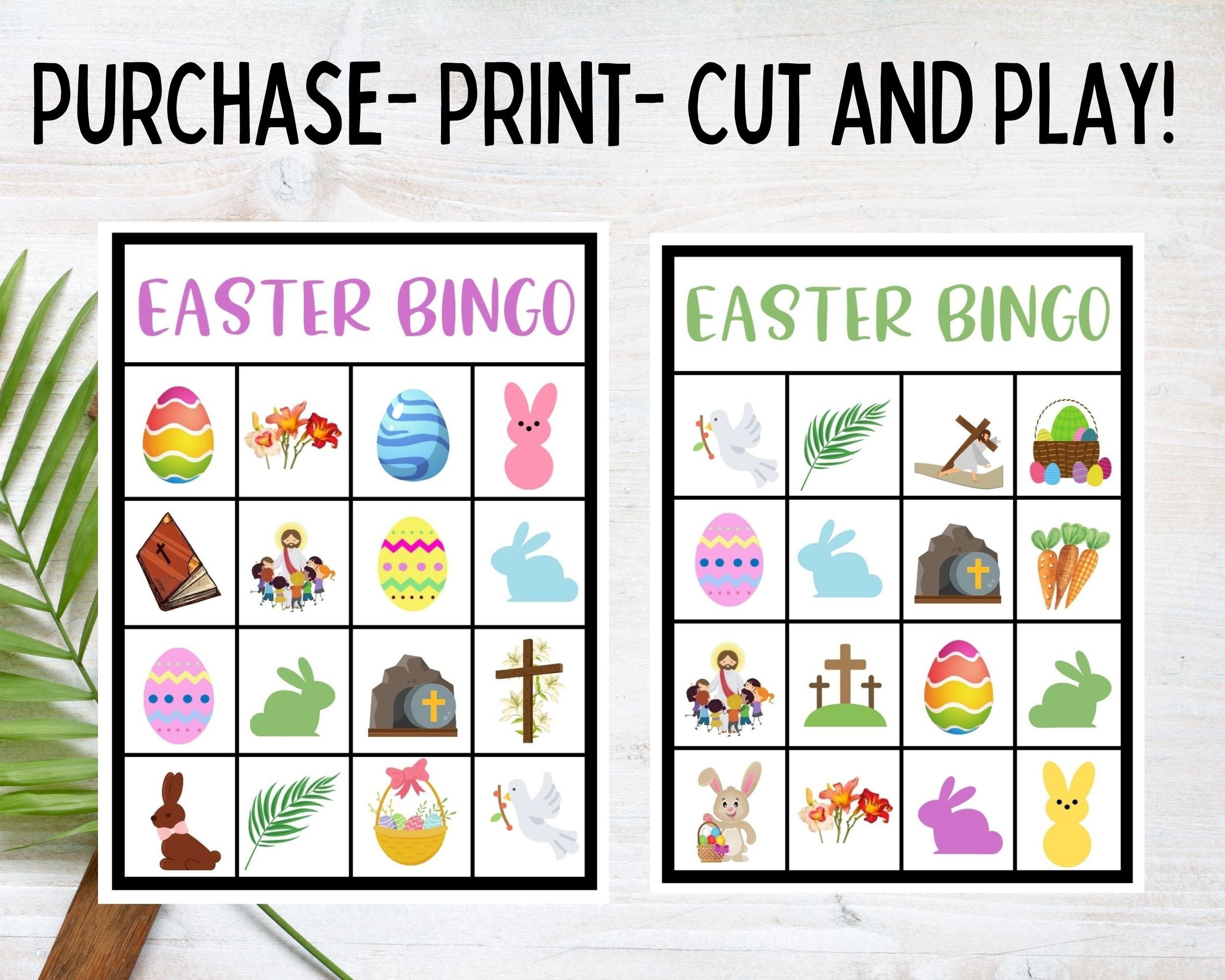 Printable Easter Bingo Game | Instant Download Easter Bingo Game ...