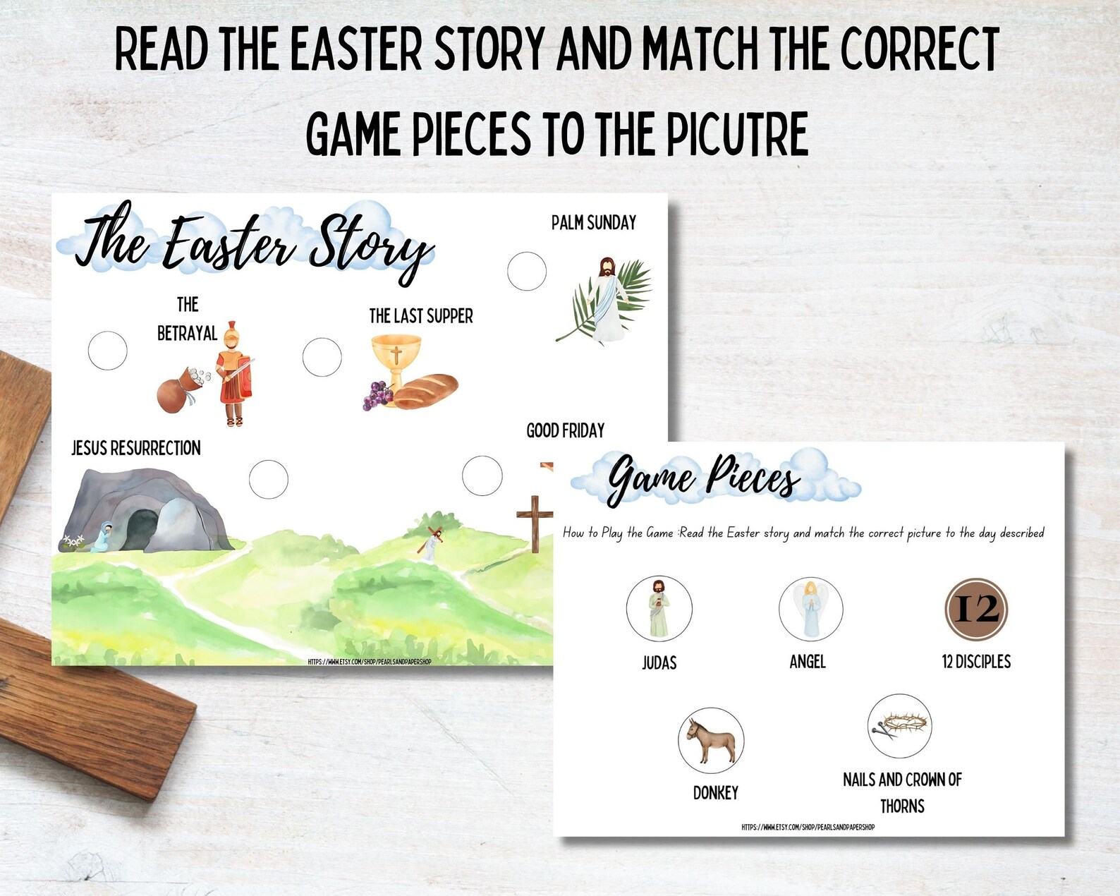 Easter Story Matching Game | Easter Activity for Kids | Easter Game for ...