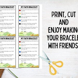 Printable Faith Bracelet Prayer Card | Salvation Bracelet Card ...