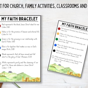 Printable Faith Bracelet Prayer Card | Salvation Bracelet Card ...