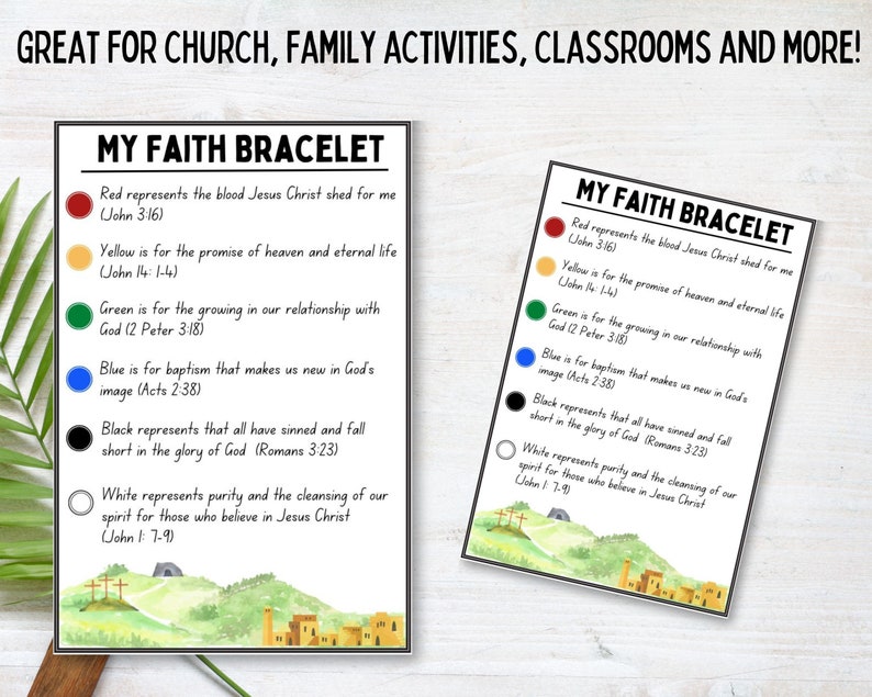Printable Faith Bracelet Prayer Card | Salvation Bracelet Card ...