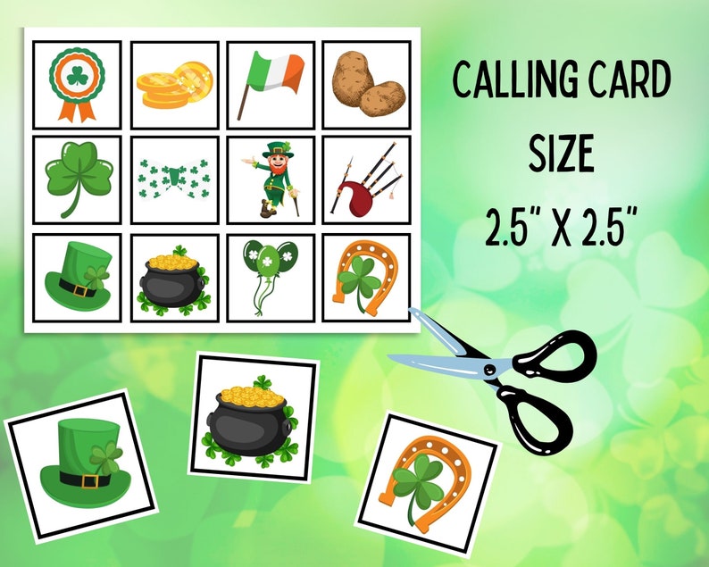 Printable St. Patrick's Day Bingo Game | Children's St. Patrick's Bingo ...