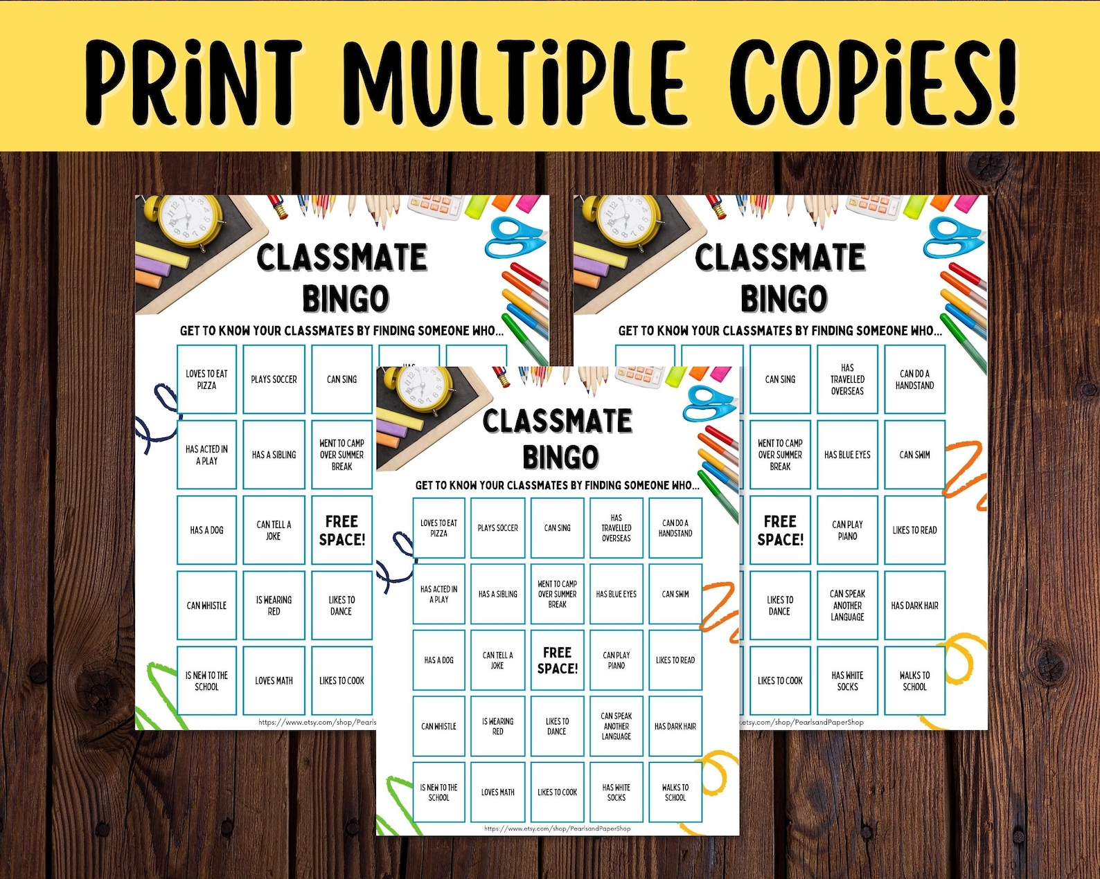 Classmate Bingo Game | School Bingo Game | Printable Bingo Game |back ...