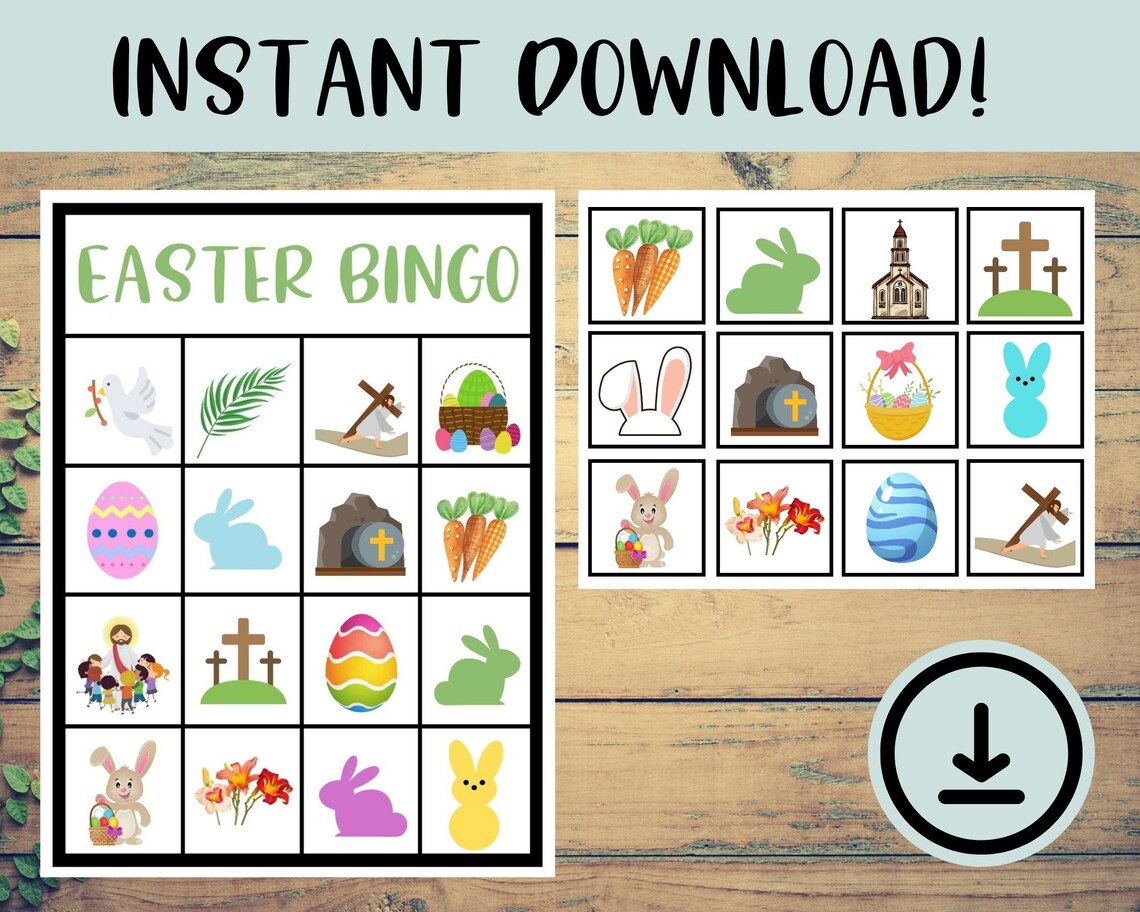 Printable Easter Bingo Game Instant Download Easter Bingo - Etsy