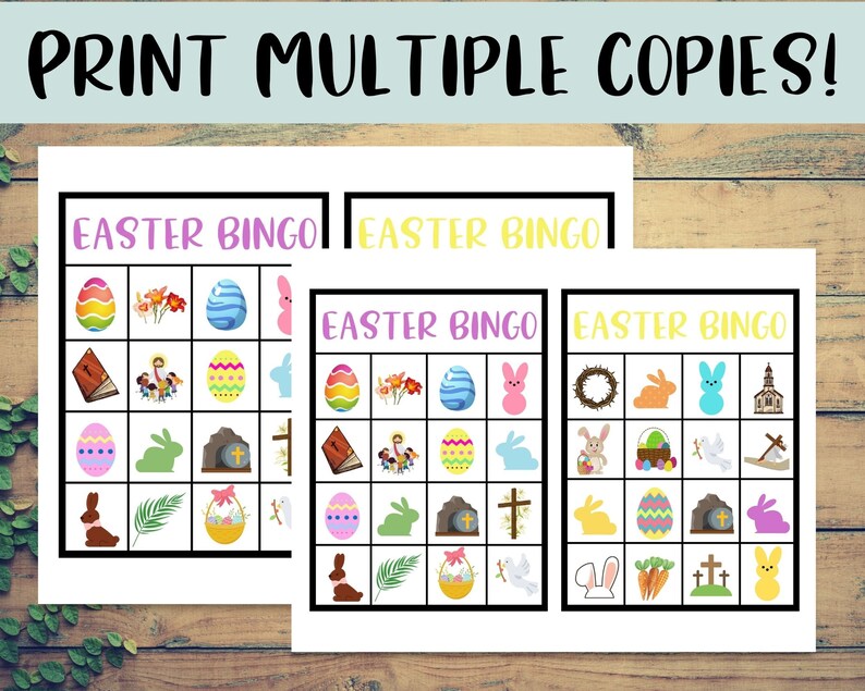 Printable Easter Bingo Game Instant Download Easter Bingo - Etsy