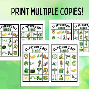 Printable St. Patrick's Day Bingo Game | Children's St. Patrick's Bingo ...
