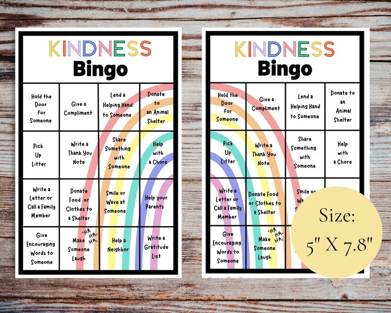 Acts of Kindness Bingo Game | Kids Kindness Game | Classroom Kindness ...