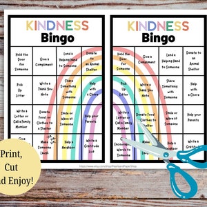 Acts of Kindness Bingo Game | Kids Kindness Game | Classroom Kindness ...
