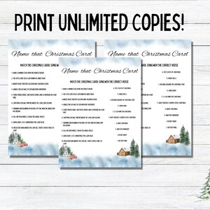 Christmas Carol Matching Game | Printable Christmas Game | Printable ...