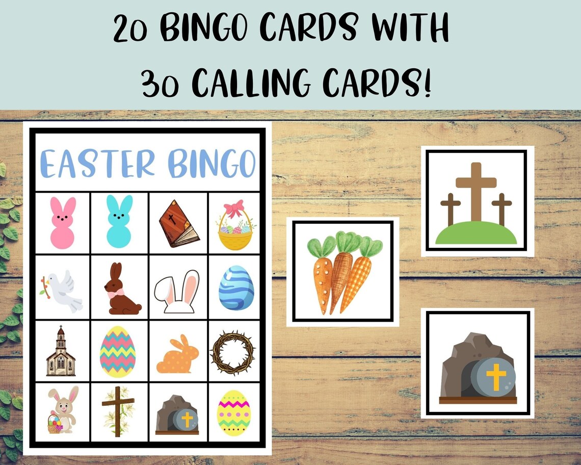 Printable Easter Bingo Game Instant Download Easter Bingo - Etsy