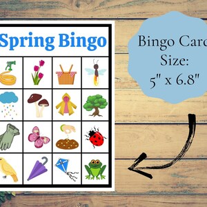 Printable Spring Bingo Game | Children's Spring Bingo Game | Classroom ...
