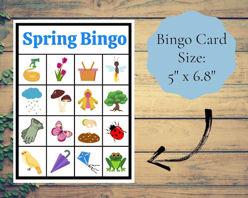 Printable Spring Bingo Game Children's Spring Bingo Game Classroom ...