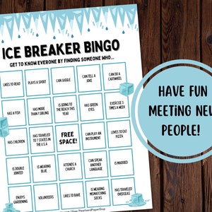 Adult Ice Breaker Bingo Game | Adult Bingo Game | Coworker Bingo Game ...