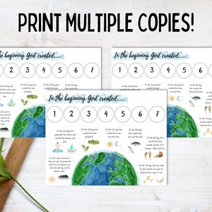 Kids Bible Story Matching Game |7 Days of Creation Game | Christian ...