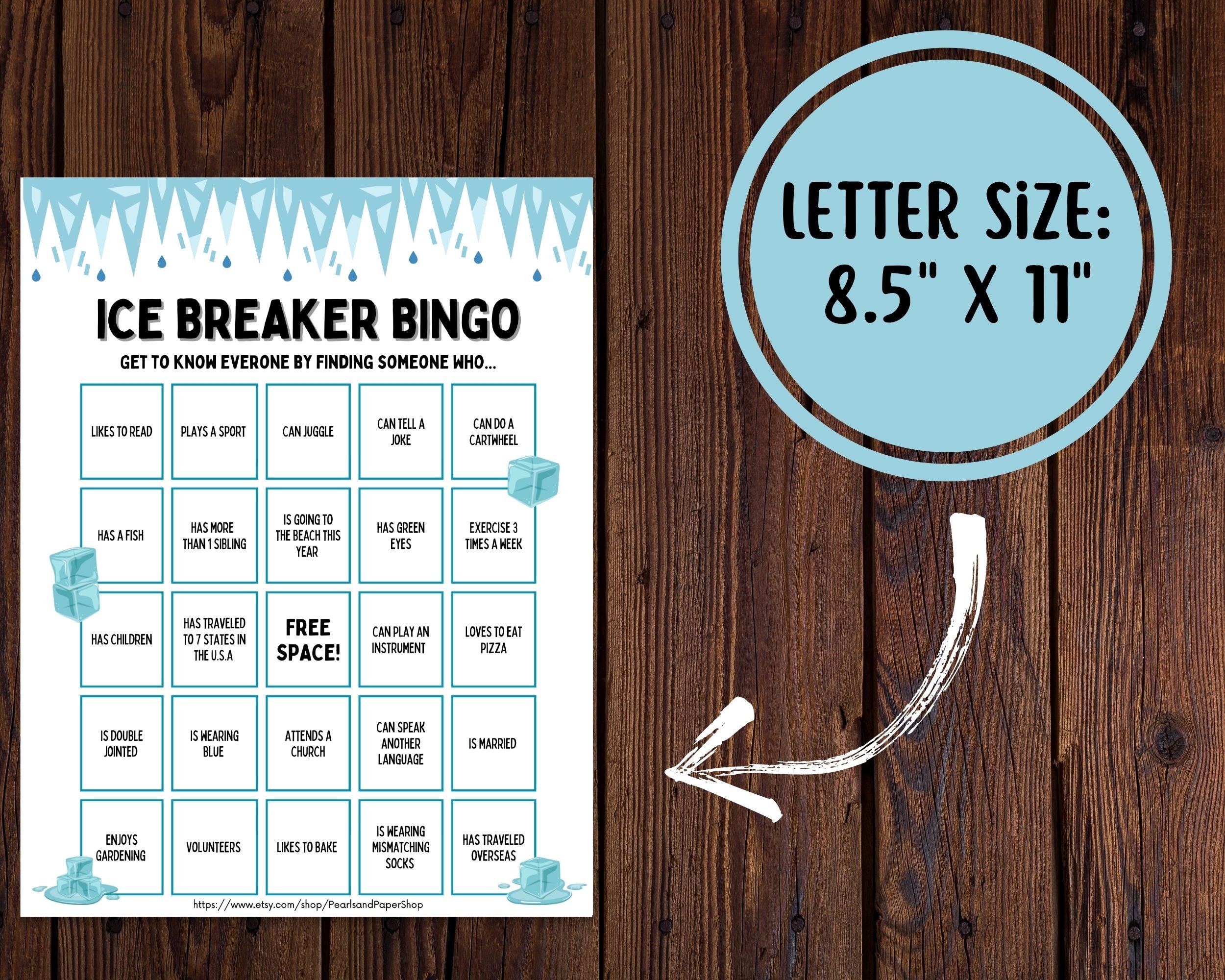 Adult Ice Breaker Bingo Game | Adult Bingo Game | Coworker Bingo Game ...