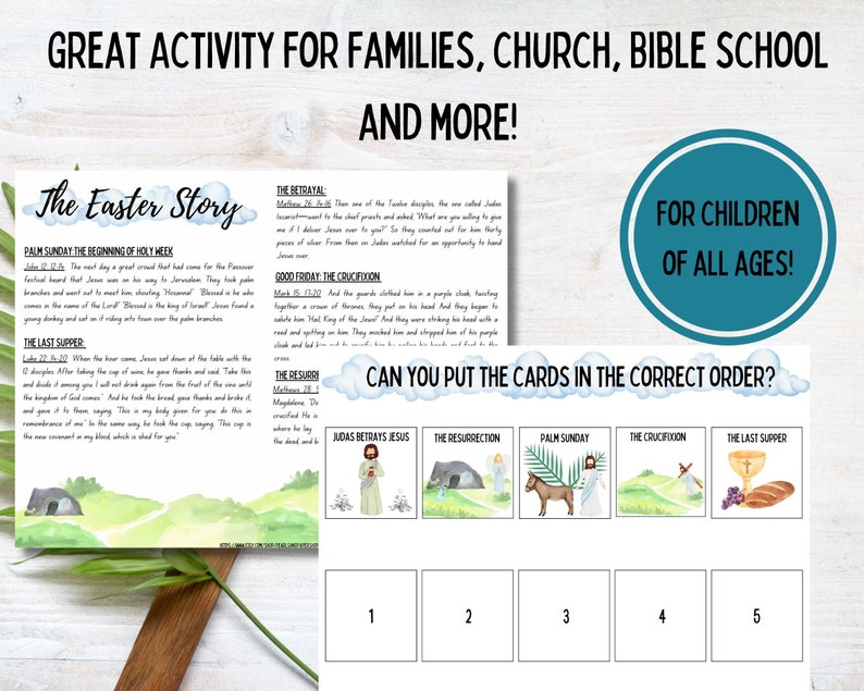 Easter Story Matching Game | Easter Activity for Kids | Easter Game for ...
