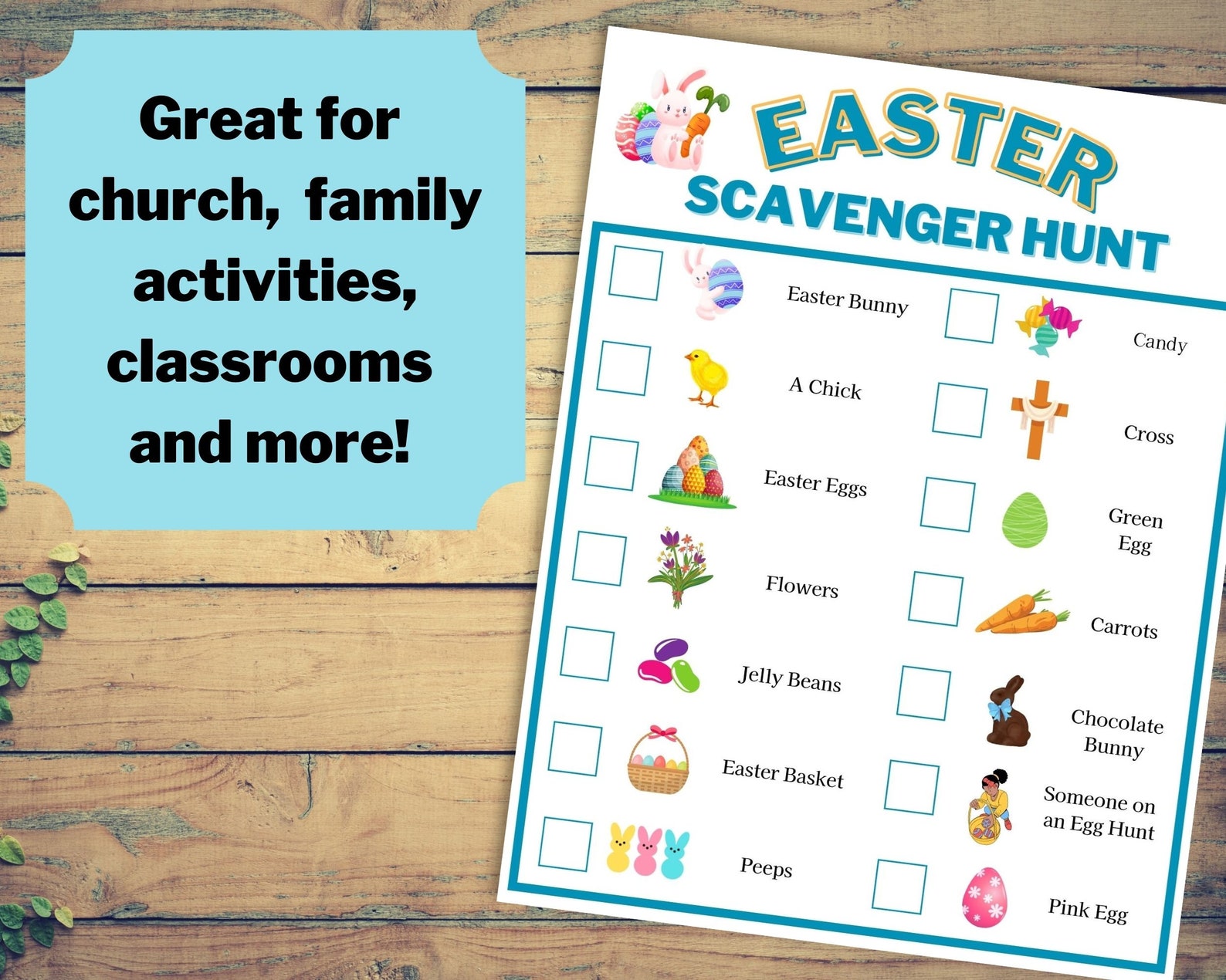 Easter Scavenger Hunt Printable | Kids Easter Scavenger Hunt Game ...