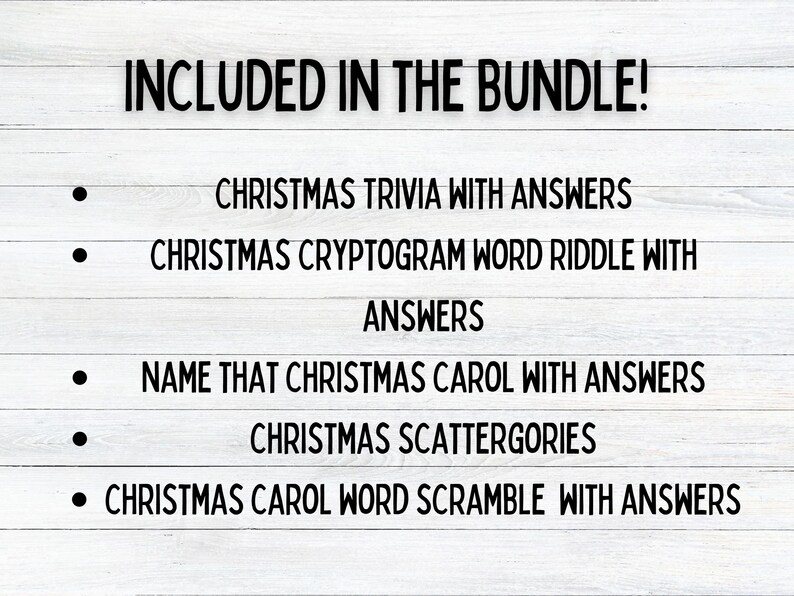 Printable Christmas Party Games | Holiday Game Night | Holiday Party ...