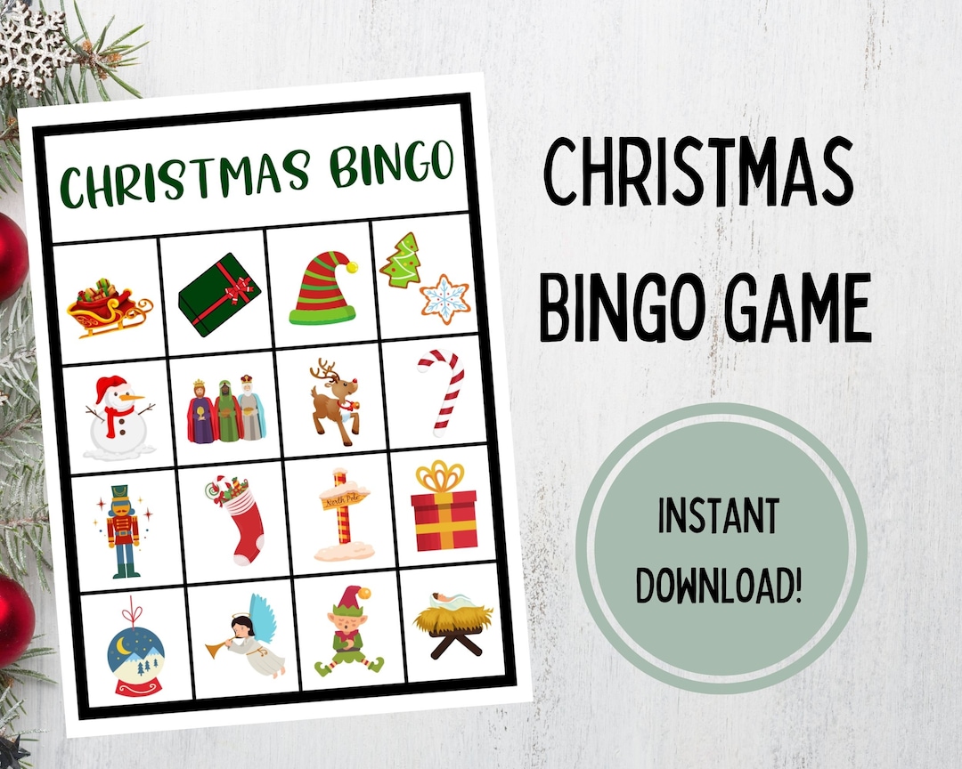 Christmas Party Bingo Game| Holiday Work Games| Christmas Printable ...