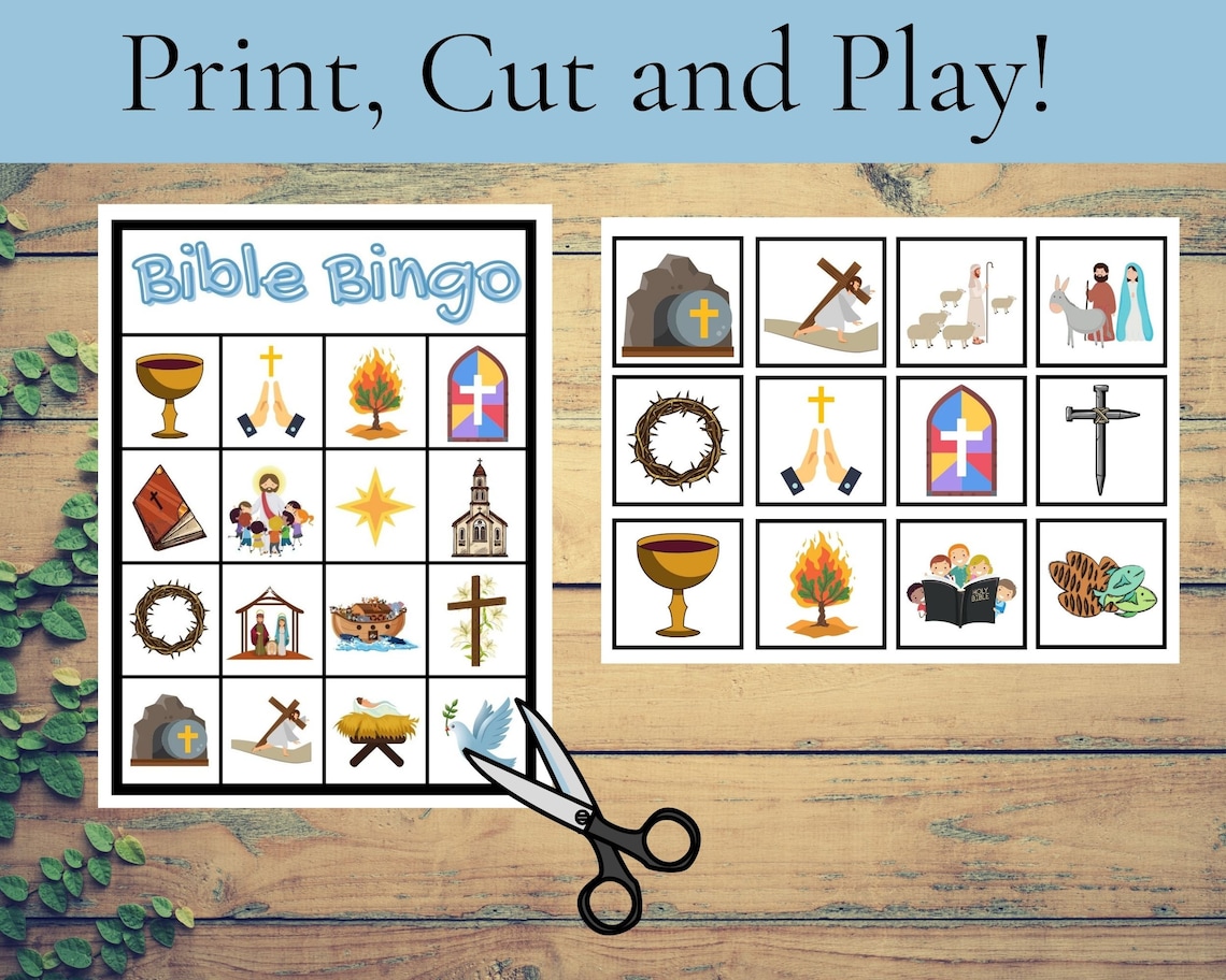 Printable Bible Bingo Game Instant Download Bible Bingo Game Church ...