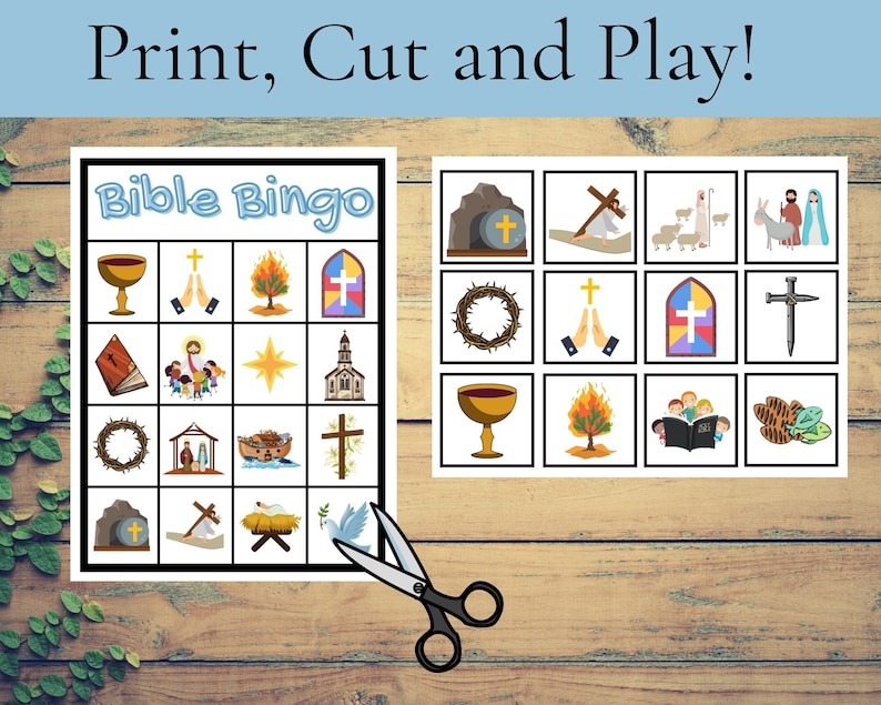 Printable Bible Bingo Game | Instant Download Bible Bingo Game | Church ...