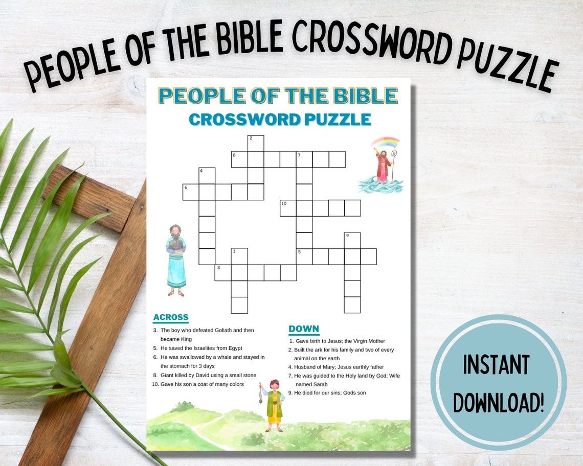 Bible Character Crossword Puzzle | People of the Bible Word Game ...