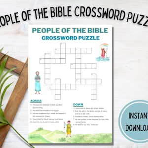 Bible Character Crossword Puzzle | People of the Bible Word Game ...