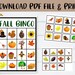 Fall Bingo Game | Printable Fall Party Game | Fall Family Activities ...
