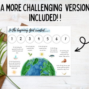 Kids Bible Story Matching Game |7 Days of Creation Game | Christian ...