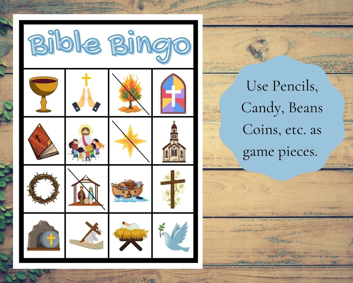 Printable Bible Bingo Game | Instant Download Bible Bingo Game | Church ...