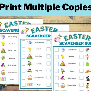 Easter Scavenger Hunt Printable | Kids Easter Scavenger Hunt Game ...