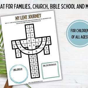 My Lent Journey Activity | Kids Lent Calendar | 40 Days of Lent ...