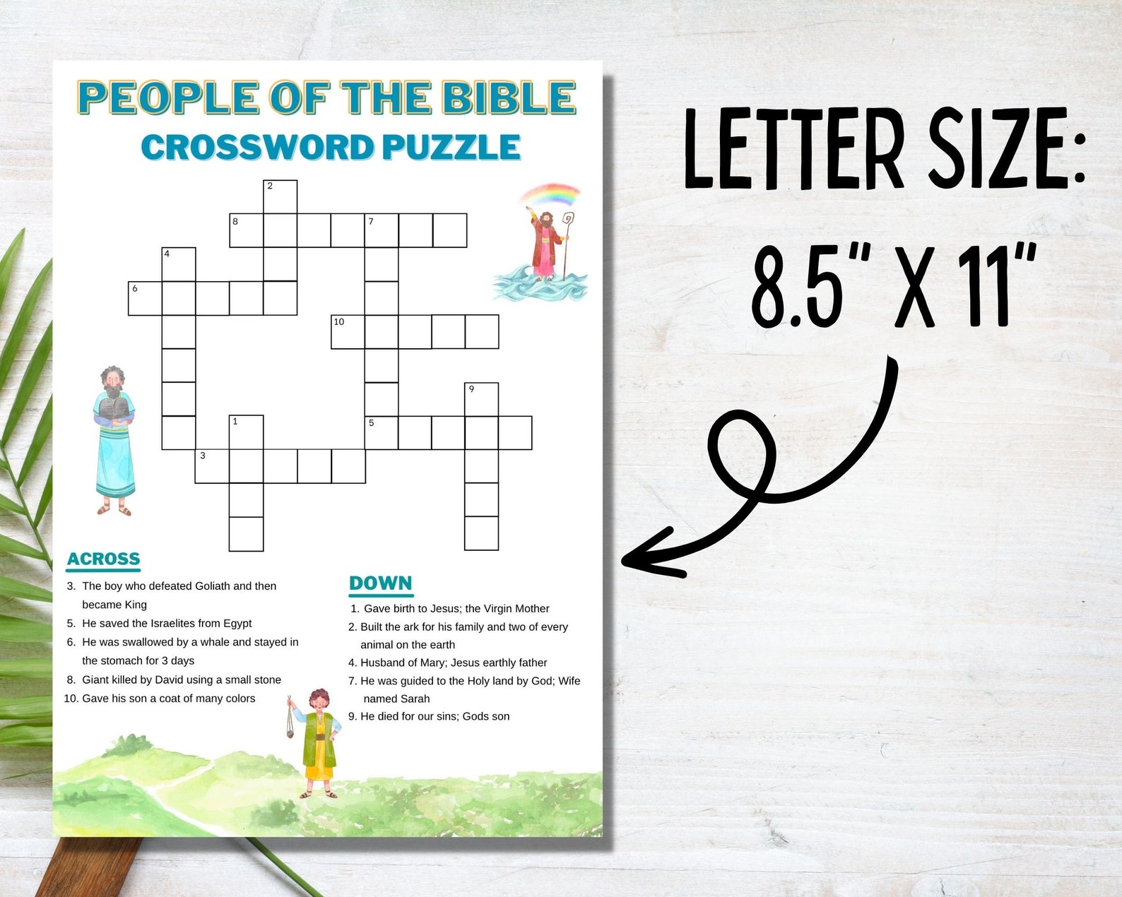 Bible Character Crossword Puzzle | People of the Bible Word Game ...