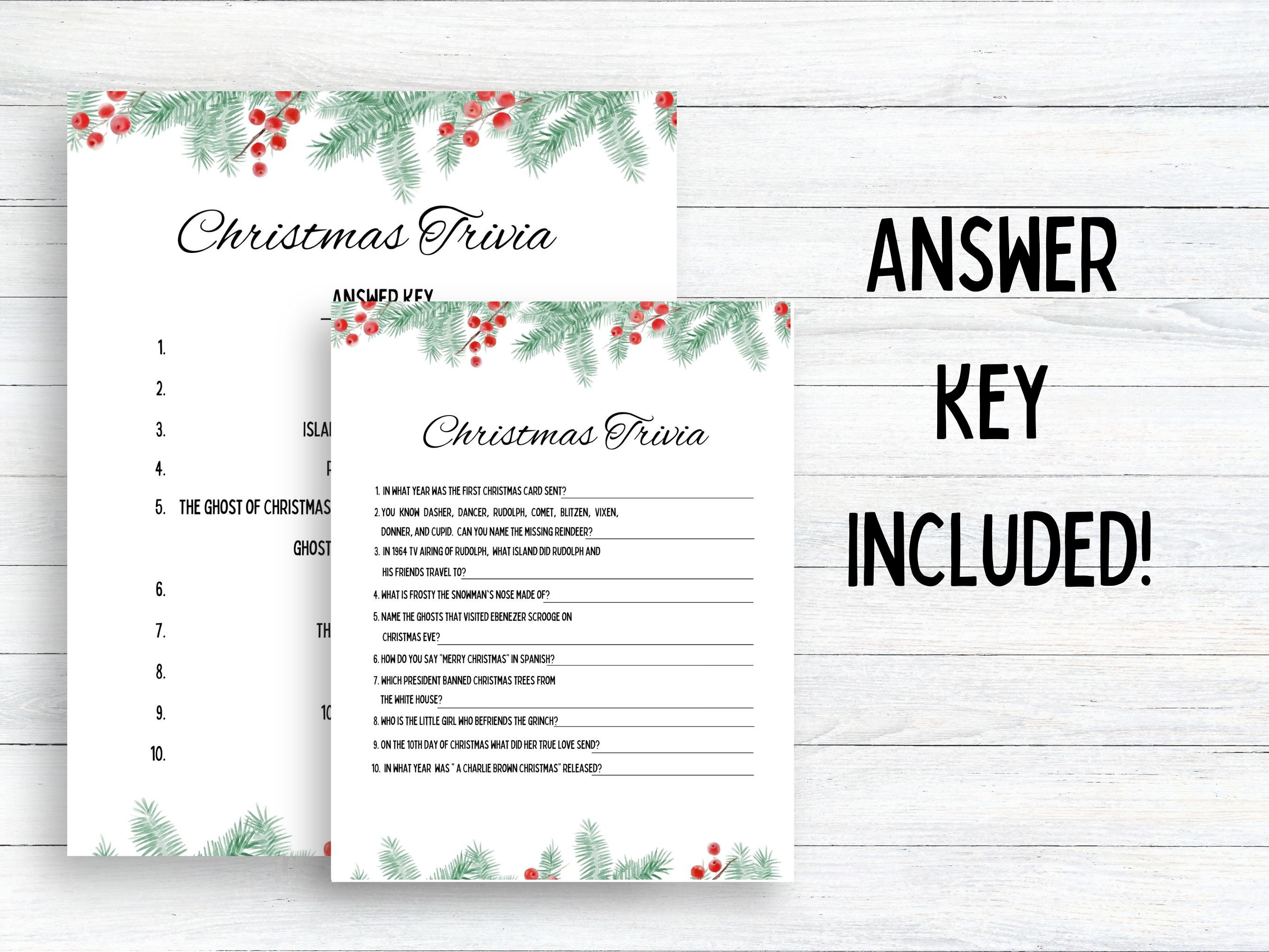 Printable Christmas Party Games | Holiday Game Night | Holiday Party ...
