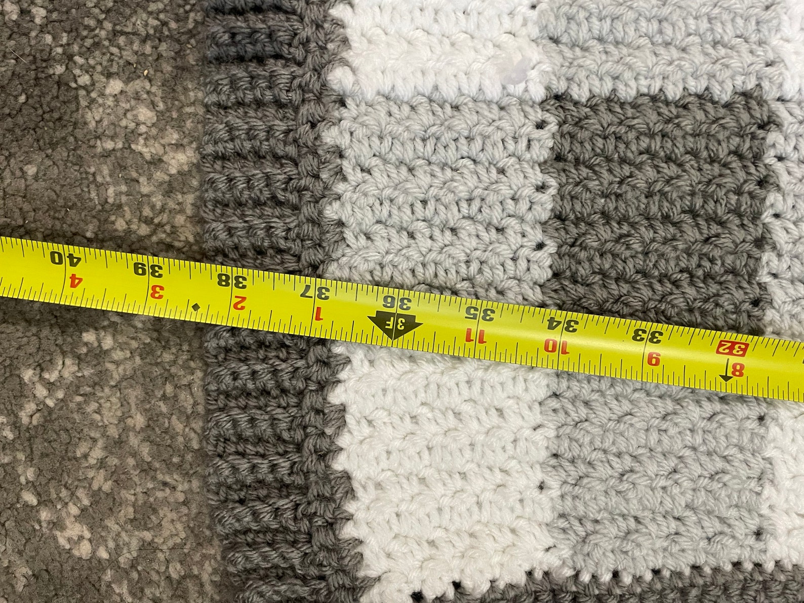 Crochet Buffalo Plaid Throw Blanket Afghan - Etsy