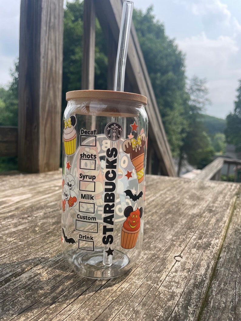 Bluey Halloween Starbucks Glass Can Cup Glass Drinking Can - Etsy