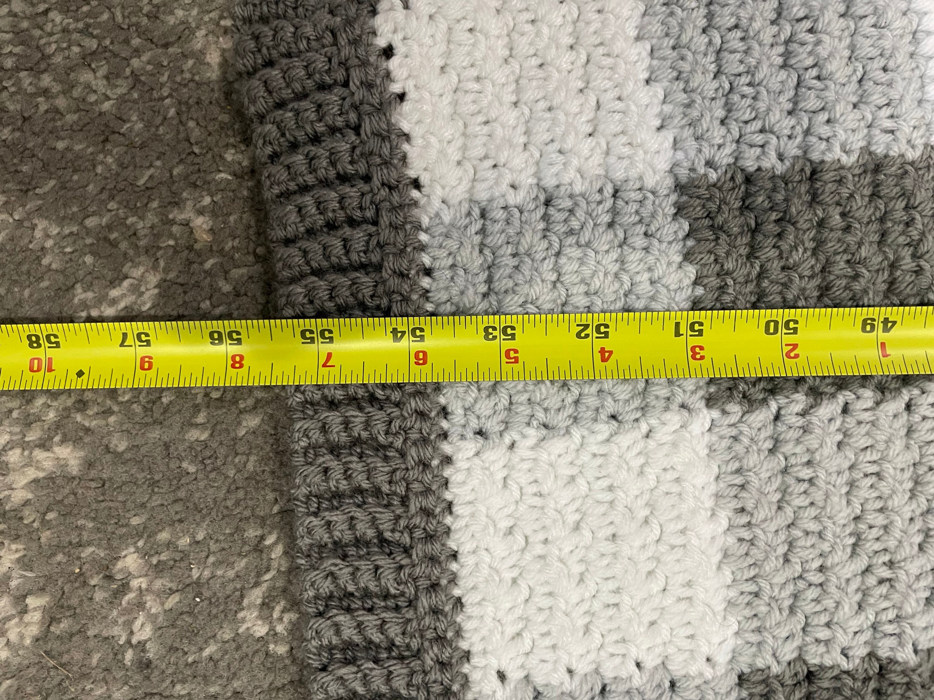 Crochet Buffalo Plaid Throw Blanket Afghan - Etsy