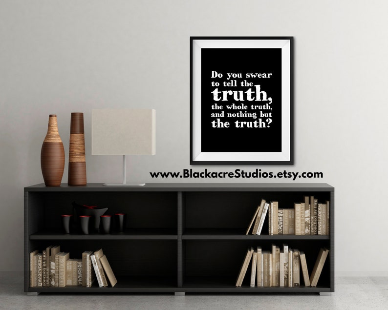 Do You Swear To Tell The Truth Law School Office Lawyer Etsy