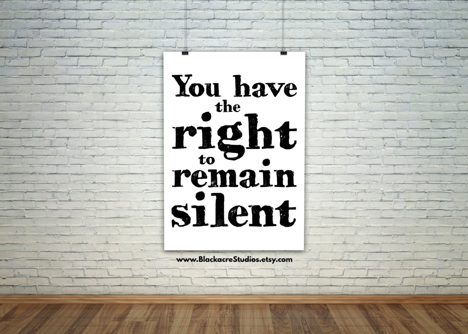 You have the right to remain silent Miranda Rights Miranda | Etsy