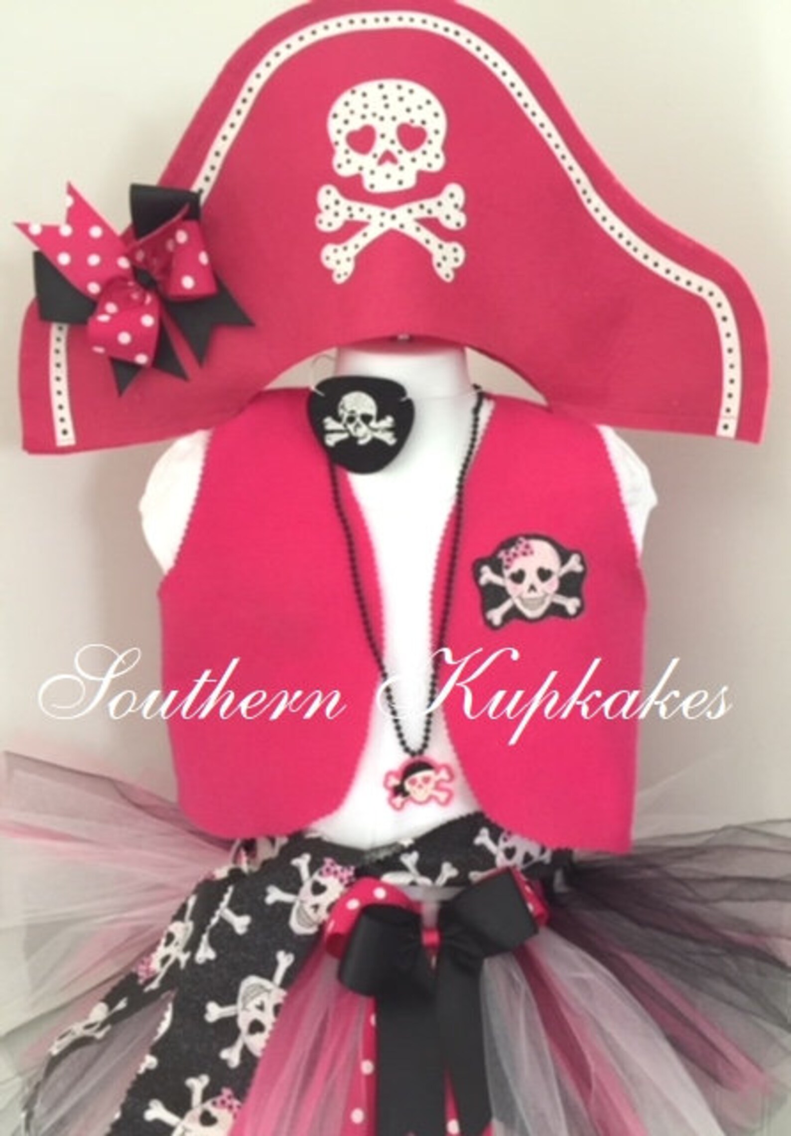 Girls Hot Pink Pirate Captain Costume 7pc. Set Halloween - Etsy