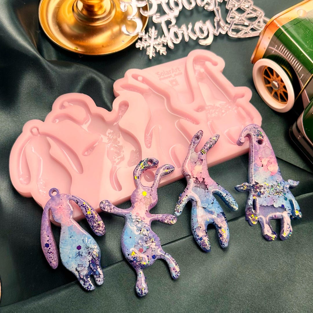Silicone Mold for 4 Forms for Mini Christmas Decor, for Epoxy Resin ...