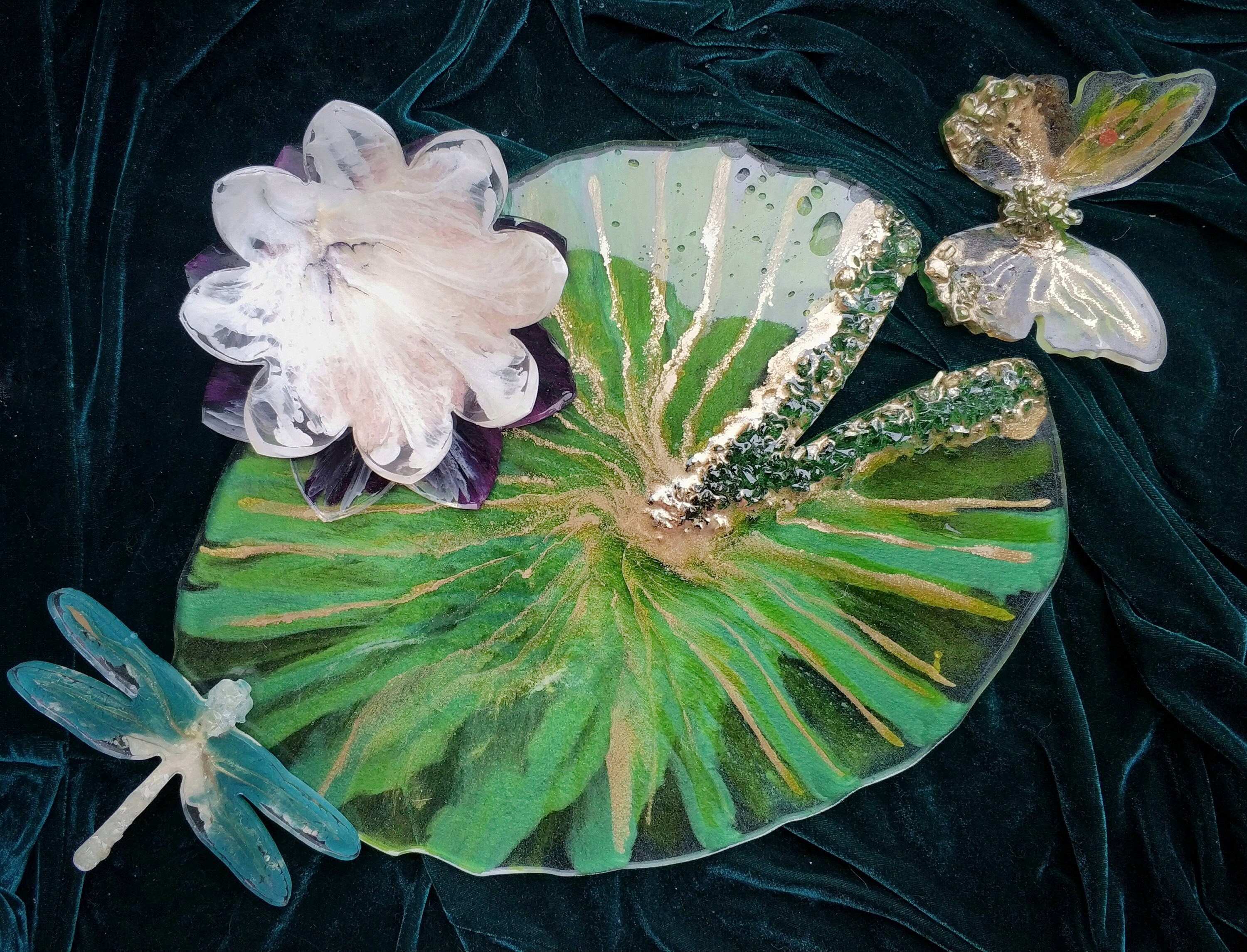 Old Pond mold set Water Lily tray Lilies Dragonfly and | Etsy