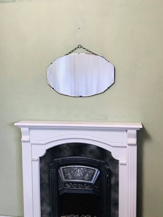 Large Vintage Art Deco Mirror With Lots of Age Lovely Aged - Etsy