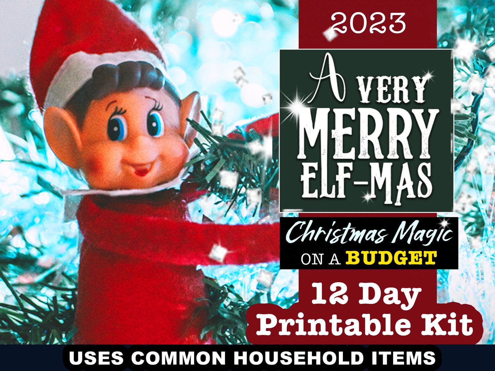 Printable Elf Kit With 12 Days of Scenes and Activities Using Common ...