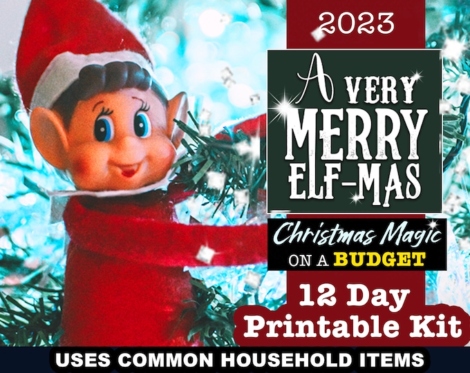 Printable Elf Kit With 12 Days of Scenes and Activities Using Common ...