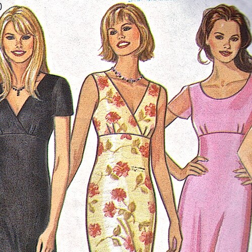 Wrap Dress Sewing Patterns Long Dress Patterns With Sleeves | Etsy Canada