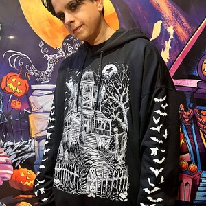 Haunted Mansion Hoodie [WHITE] [zipper or Pullover] - Etsy